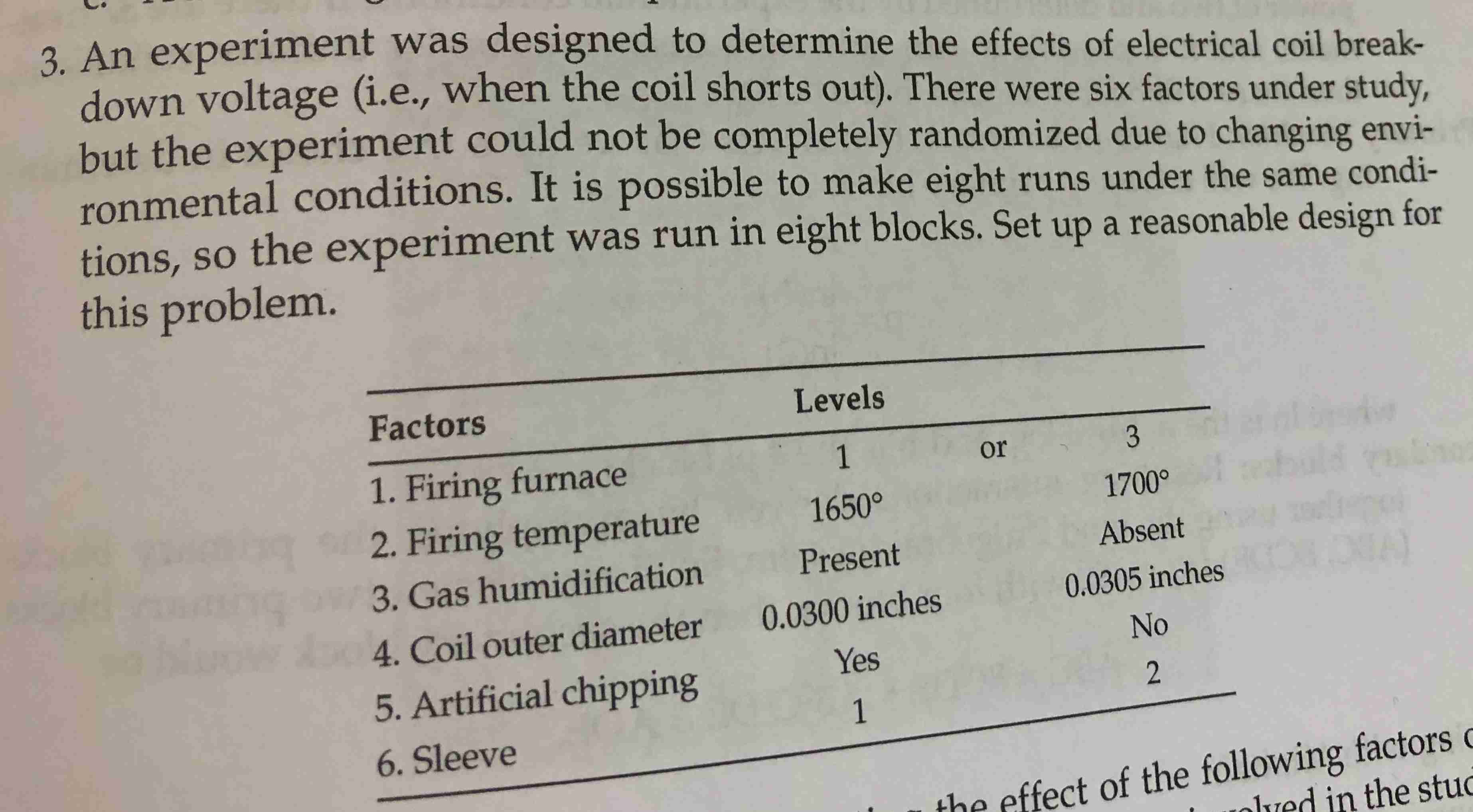 Solved An experiment was designed to determine the effects | Chegg.com