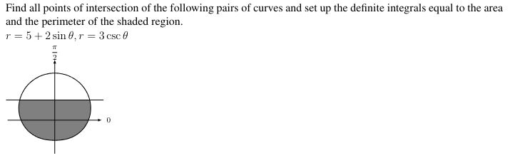 Solved Find all points of intersection of the following | Chegg.com