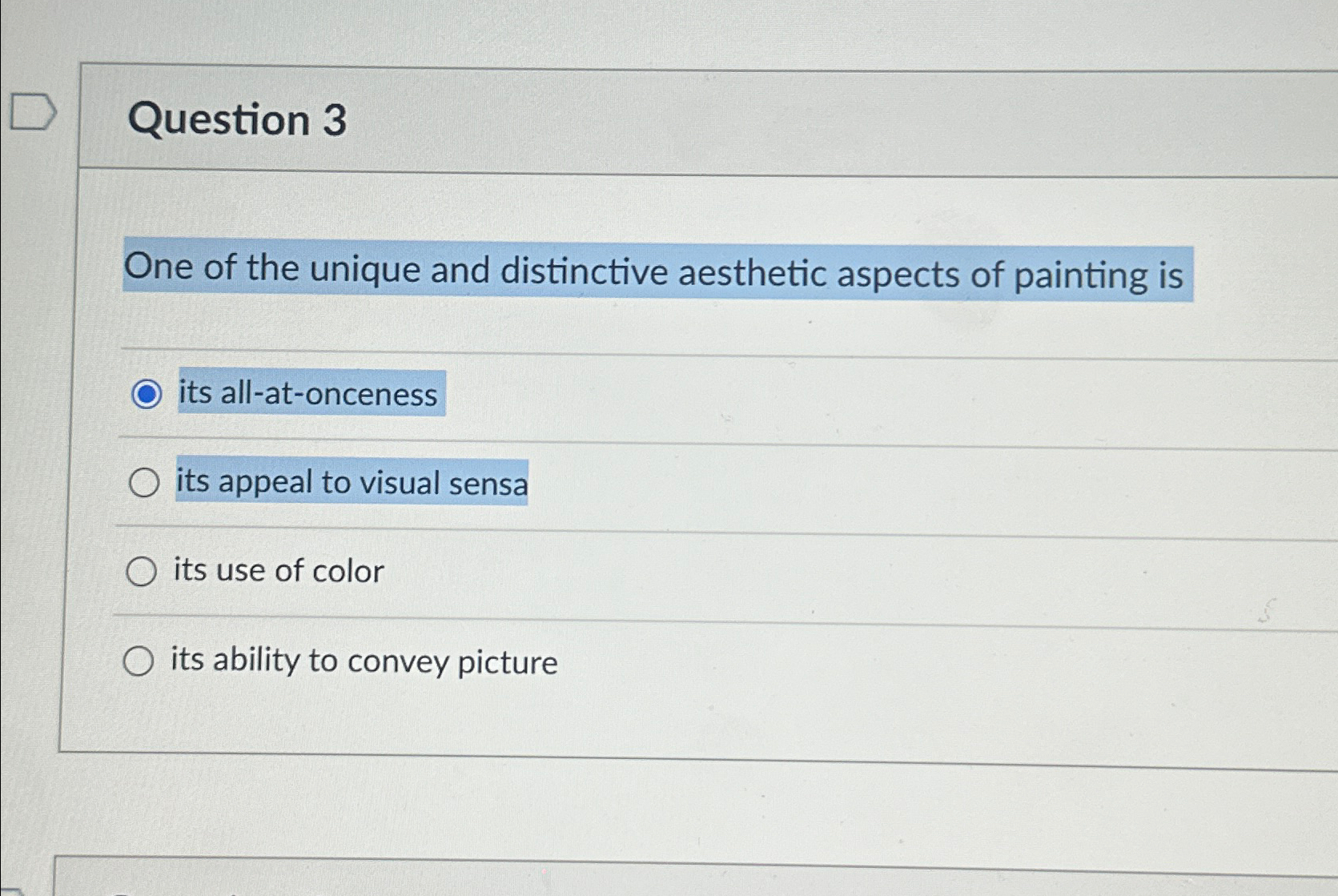 Solved Question 3One of the unique and distinctive aesthetic | Chegg.com