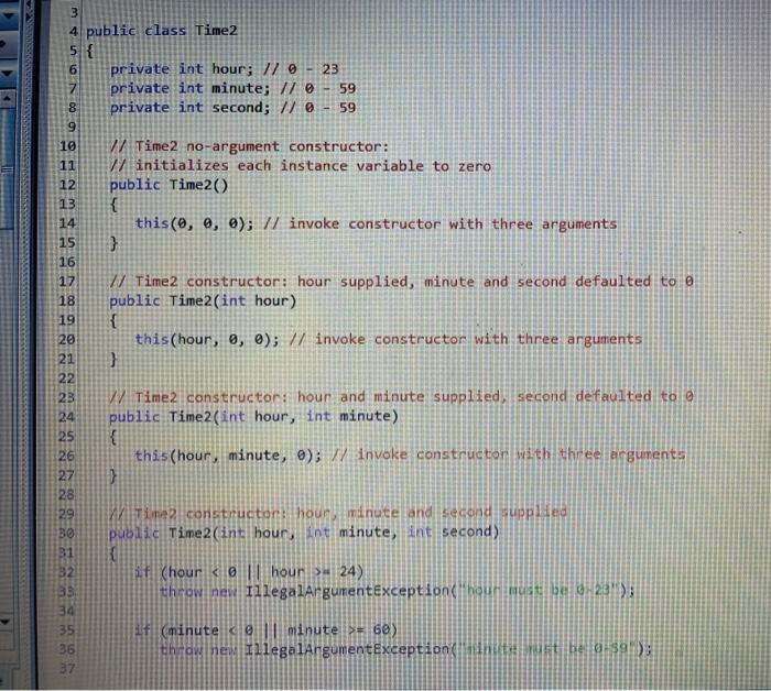 Solved ASSIGNMENT 1 INSTRUCTIONS Using the Time2.java and | Chegg.com