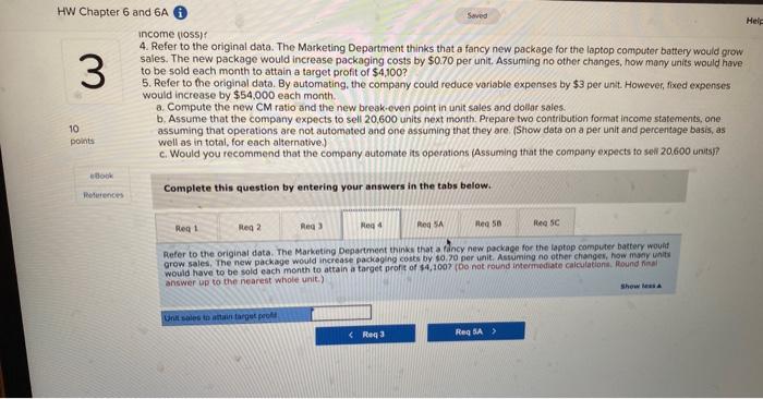 Solved Problem 6-22 (Algo) CVP Applications; Contribution | Chegg.com