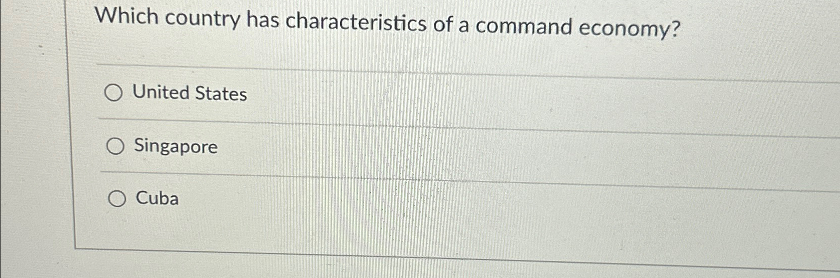 Solved Which country has characteristics of a command | Chegg.com