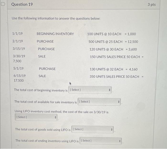 Solved Use the following information to answer the questions | Chegg.com