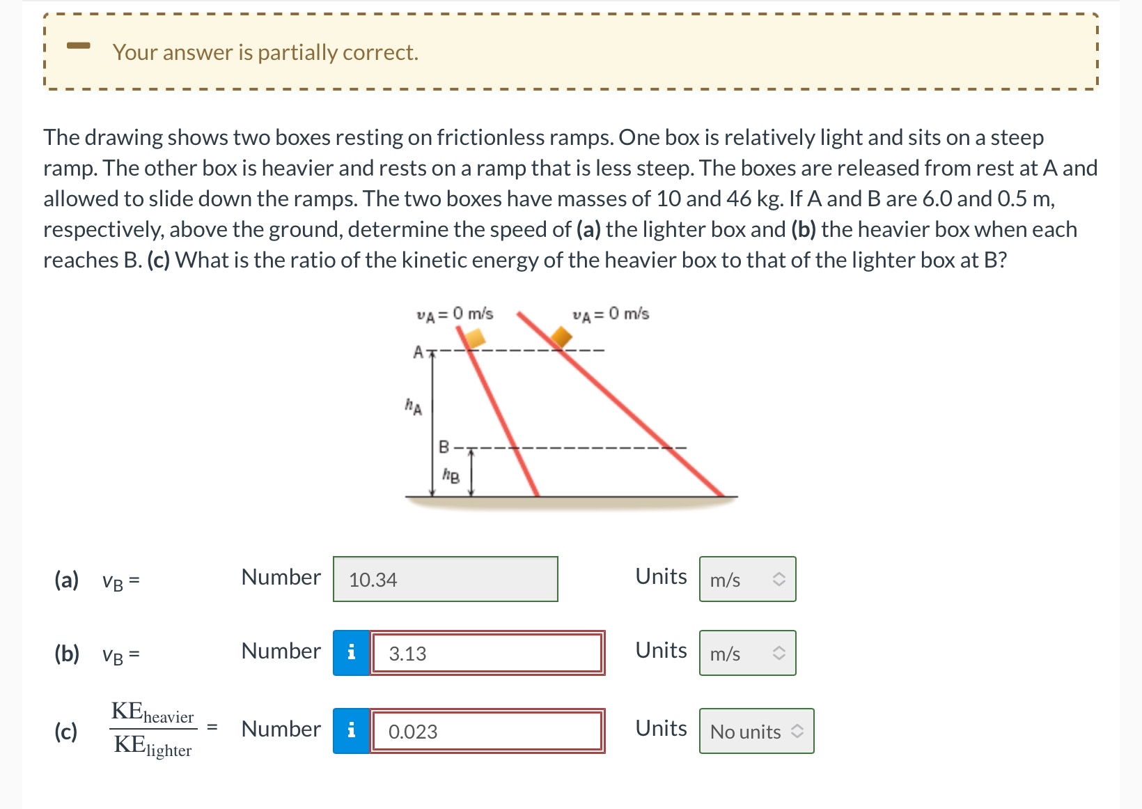 Solved Your answer is partially correct.The drawing shows | Chegg.com