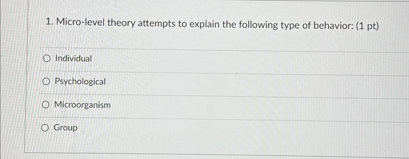 Solved Micro-level theory attempts to explain the following | Chegg.com
