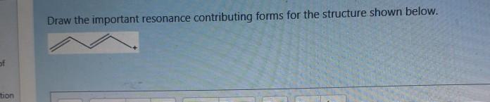 Solved Draw the important resonance contributing forms for | Chegg.com