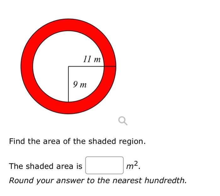 Solved Find the area of the shaded region. The shaded area | Chegg.com