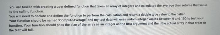 Solved You are tasked with creating a user defined function | Chegg.com