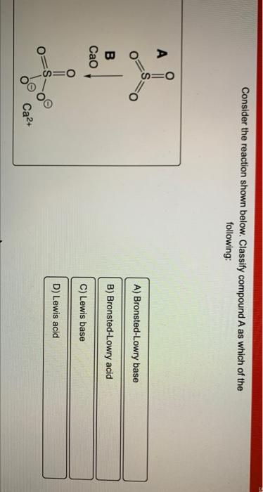 Solved Consider the reaction shown below. Classify compound | Chegg.com