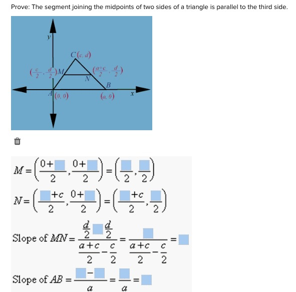 Solved Prove: The segment joining the midpoints of two sides | Chegg.com