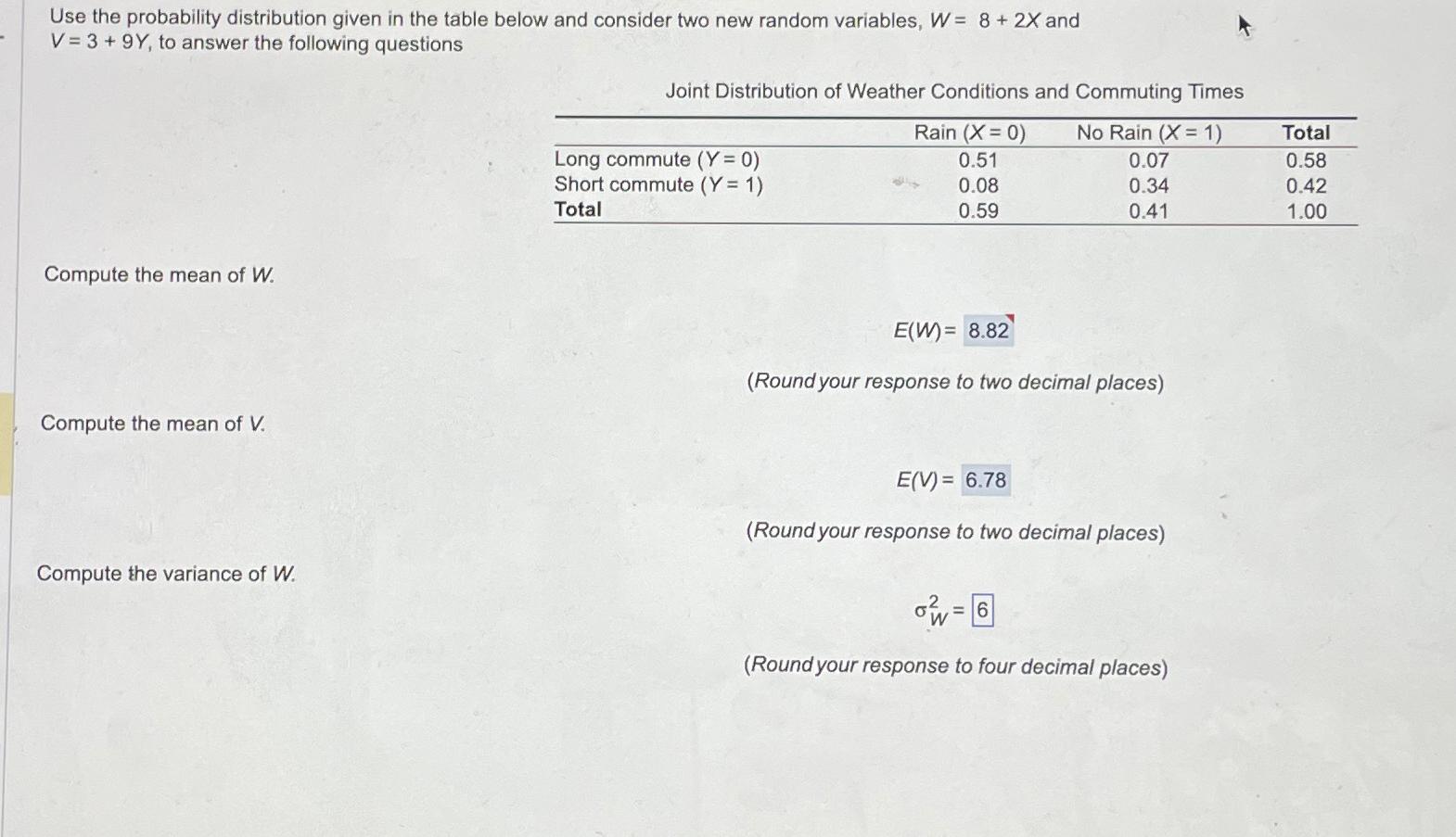 Solved Use the probability distribution given in the table | Chegg.com