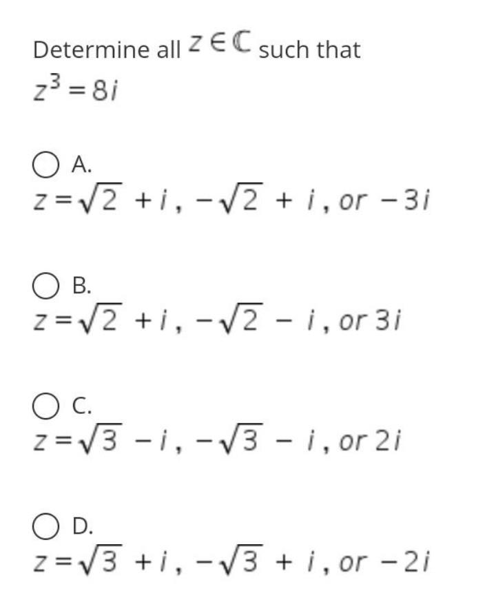 Solved Determine all Z∈Cfor which cosz=0 Hint: use the | Chegg.com