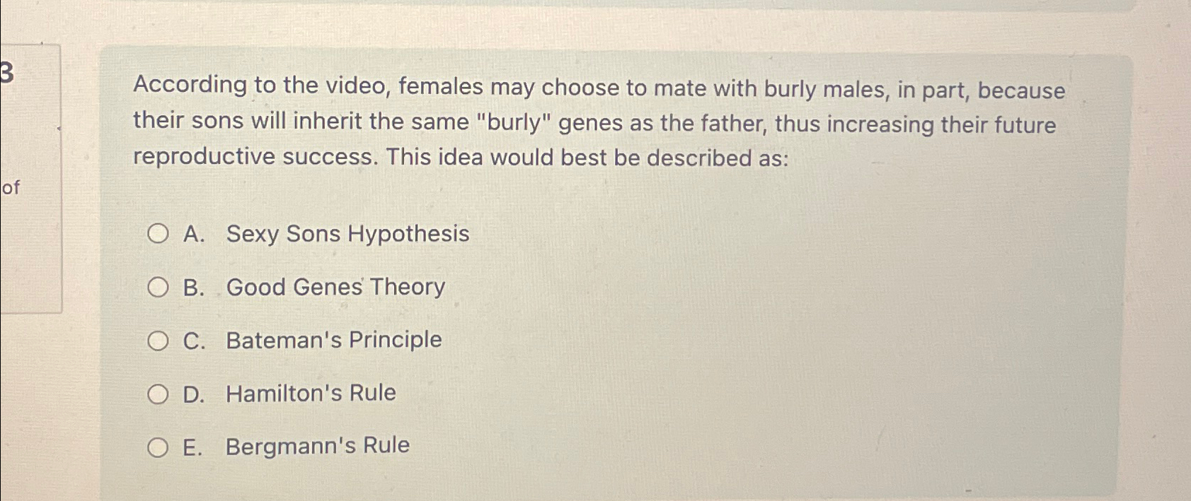 Solved According to the video, females may choose to mate | Chegg.com