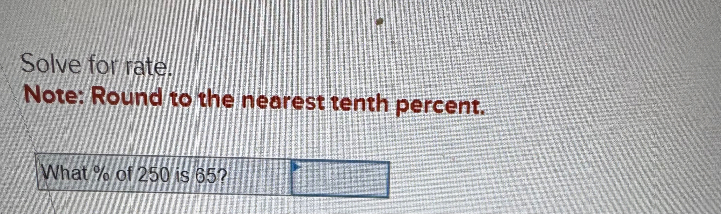 Solved Solve for rate.Note: Round to the nearest tenth | Chegg.com