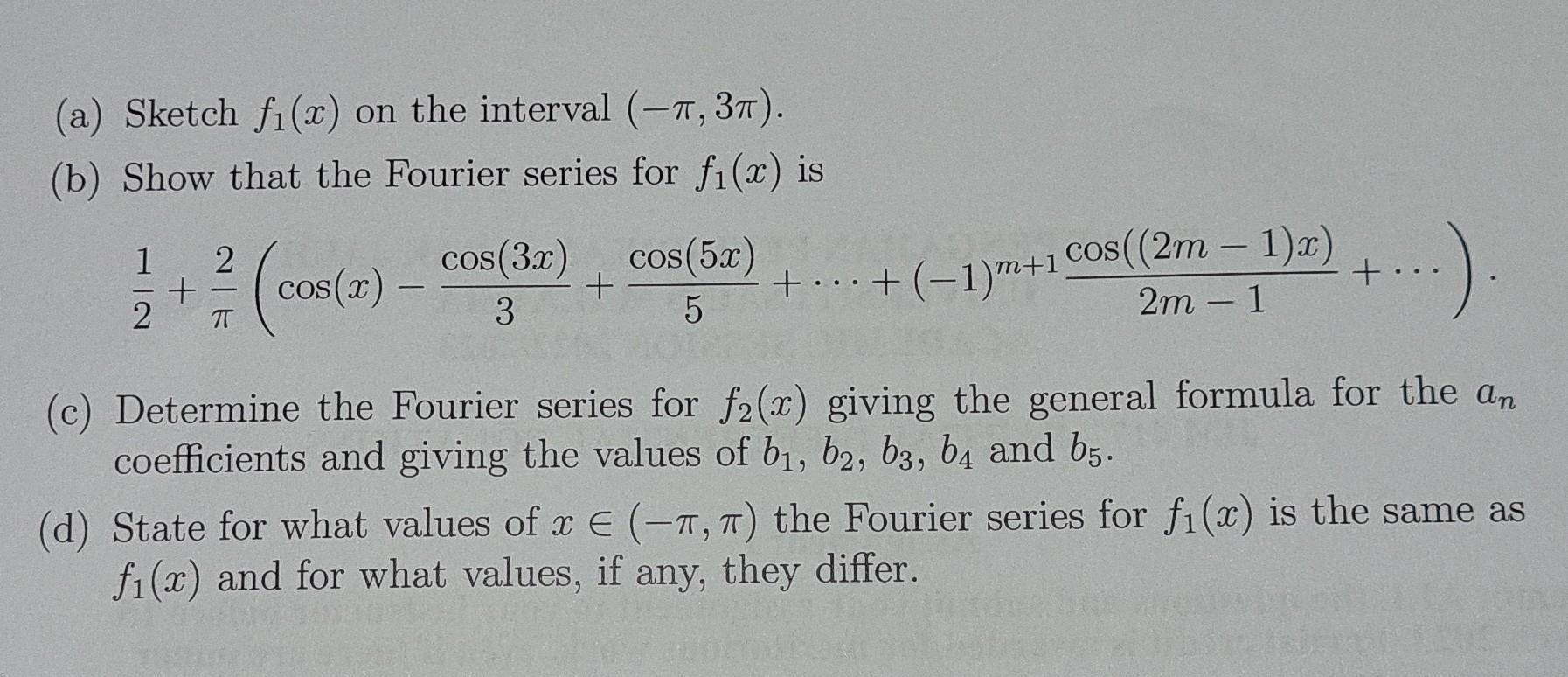 Solved Let f:R→R denote a 2π-periodic function which is | Chegg.com