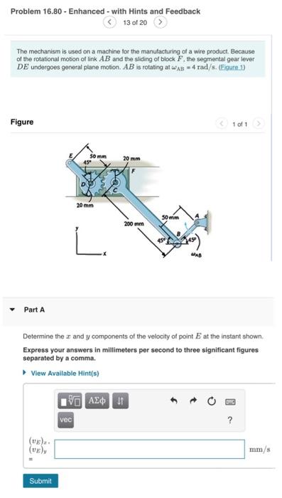 Solved Problem 16.80 - Enhanced - with Hints and Feedback