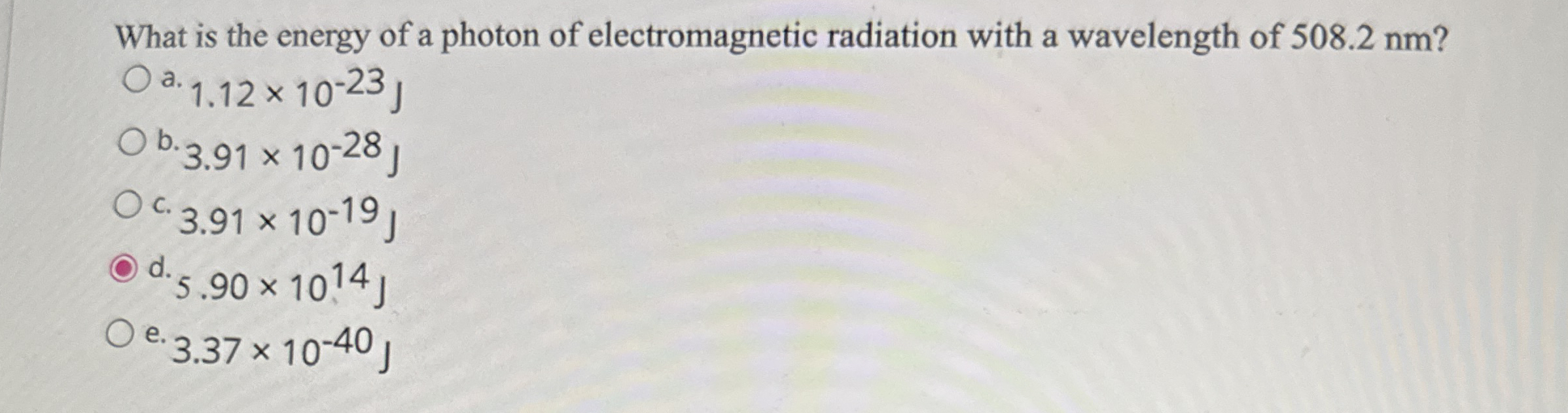 Solved What is the energy of a photon of electromagnetic | Chegg.com