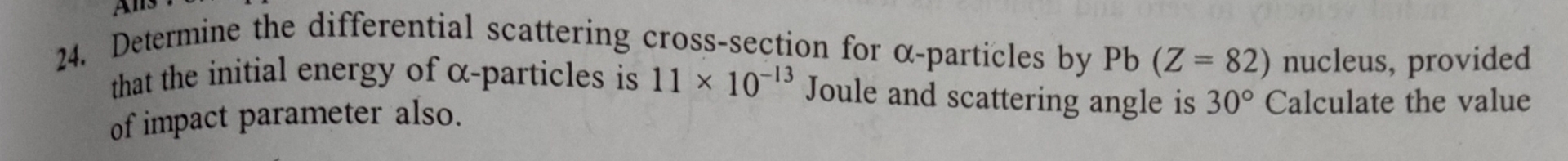 Determine the differential scattering cross-section | Chegg.com