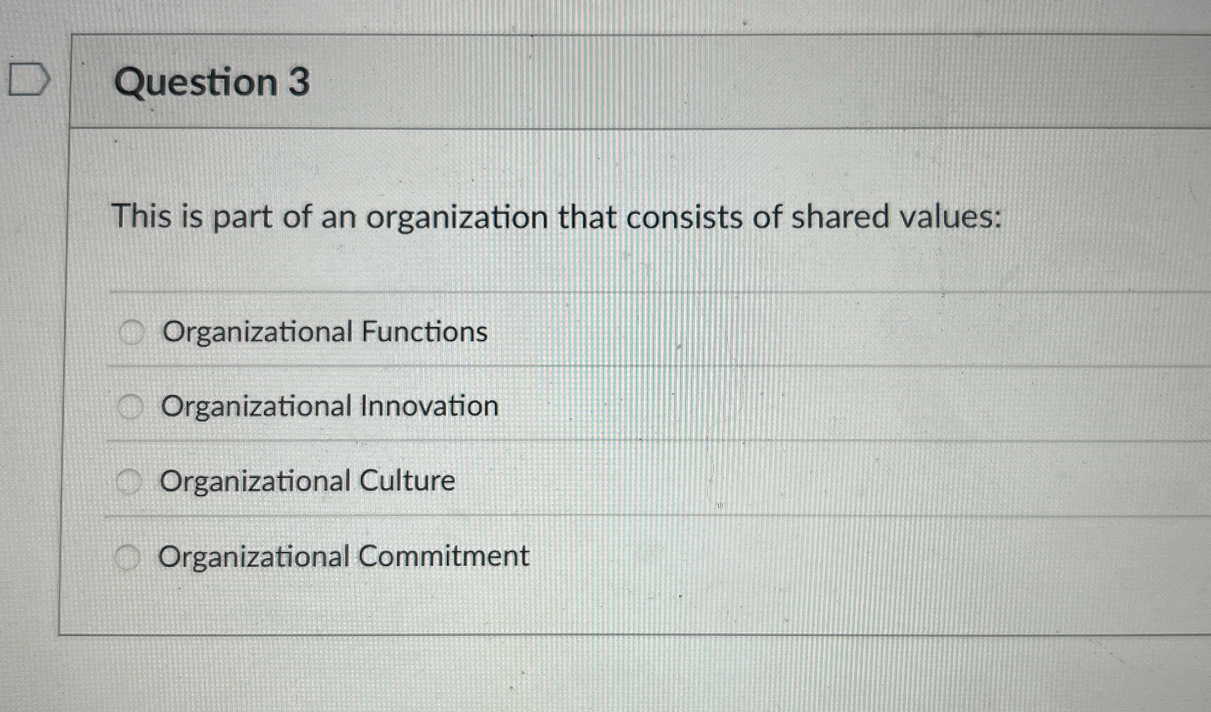 Solved Question 3This is part of an organization that | Chegg.com