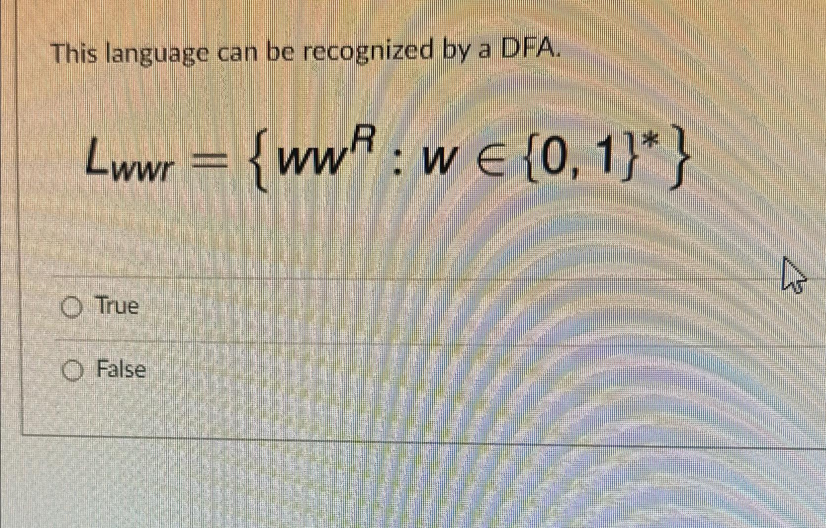 Solved This language can be recognized by a | Chegg.com