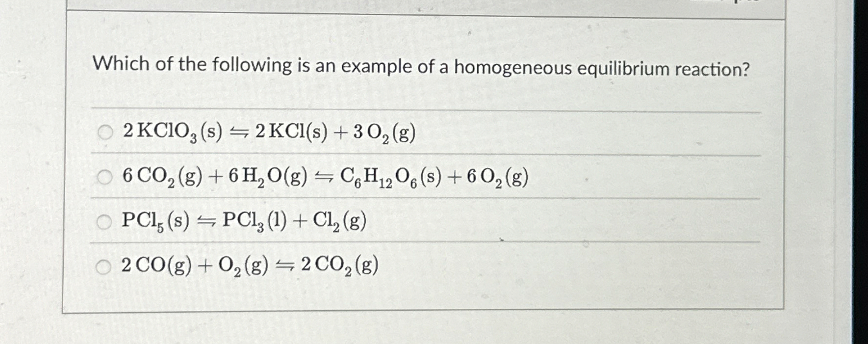 Solved Which of the following is an example of a homogeneous | Chegg.com