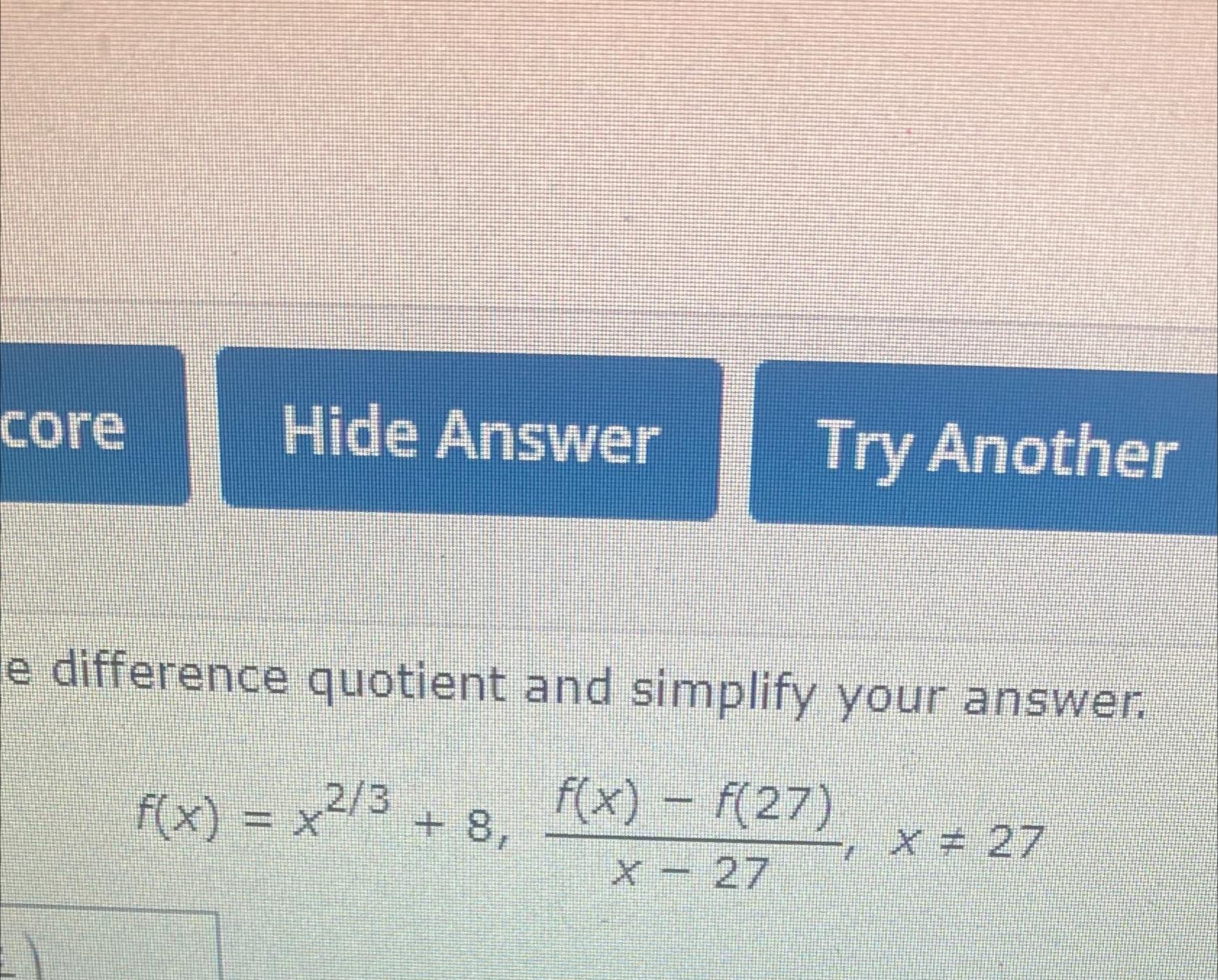 Solved Find the difference quotient and simplify your | Chegg.com