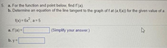 Solved 4. a. For the function and value of a below, find | Chegg.com