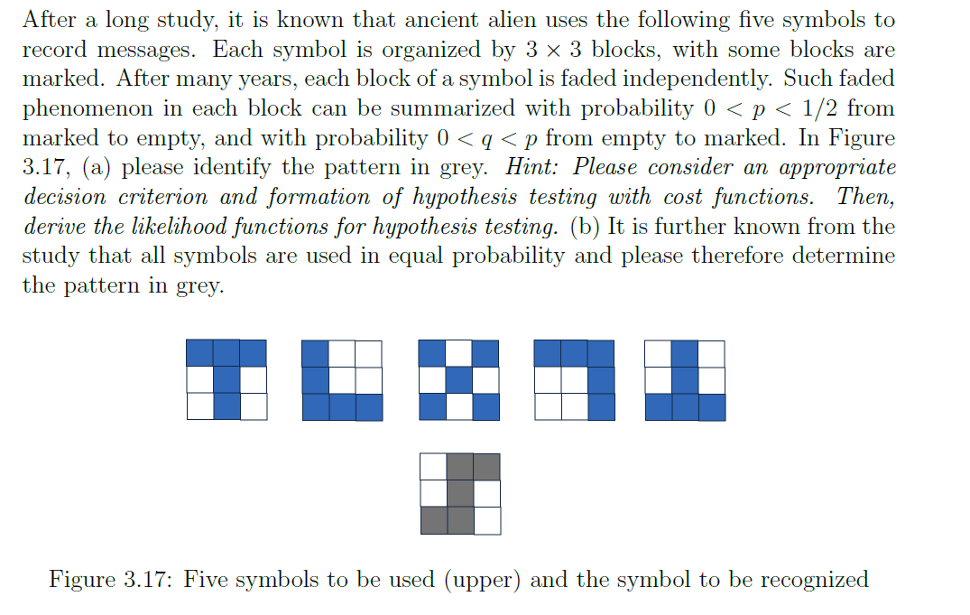 Solved After a long study, it is known that ancient alien | Chegg.com