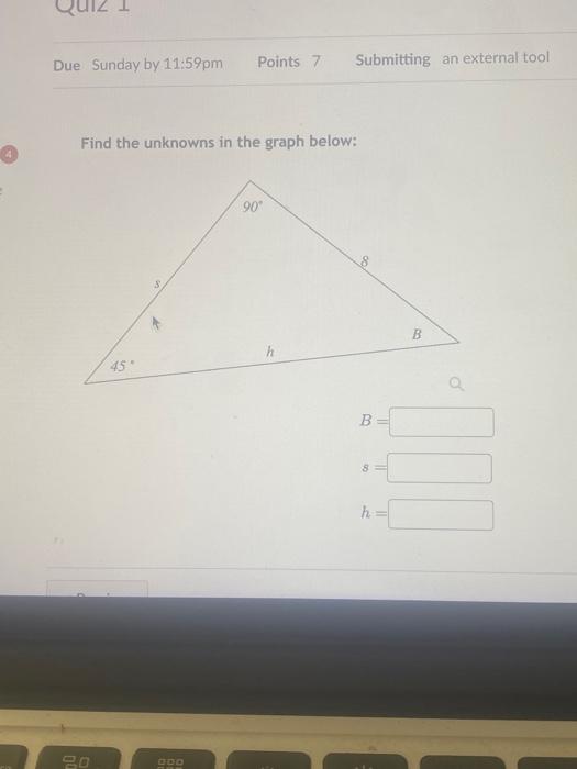 Solved Find the unknowns in the graph below: | Chegg.com