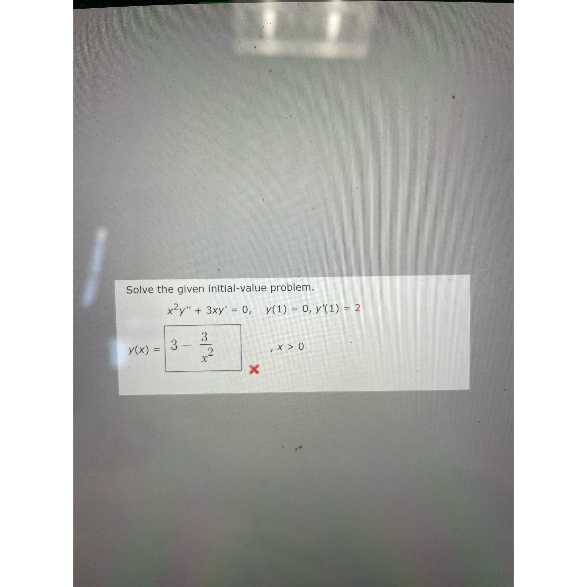 Solved Solve The Given Initial Value 5340