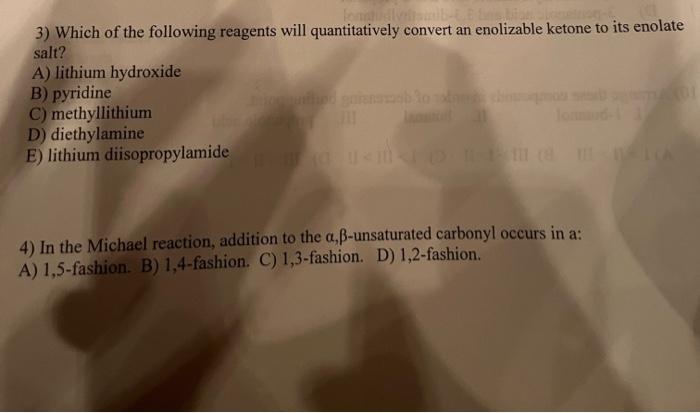 Solved 3) Which of the following reagents will | Chegg.com