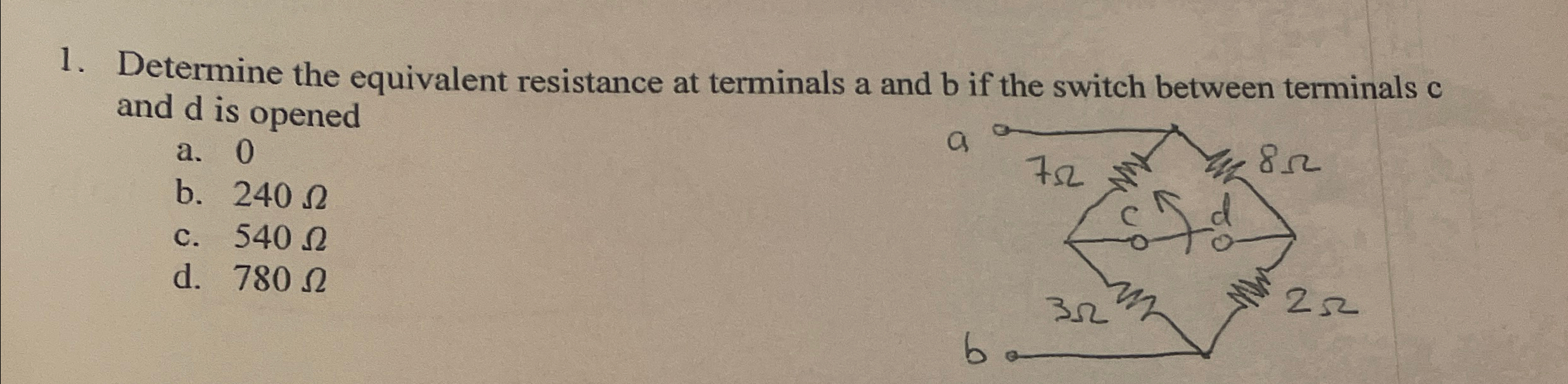 Solved Determine the equivalent resistance at terminals a | Chegg.com