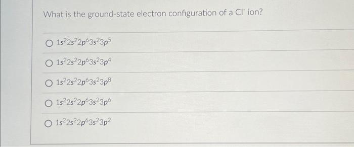 Solved What is the ground-state electron configuration of a | Chegg.com