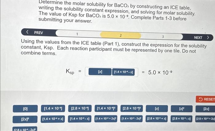 Solved Using the values from the ICE table | Chegg.com