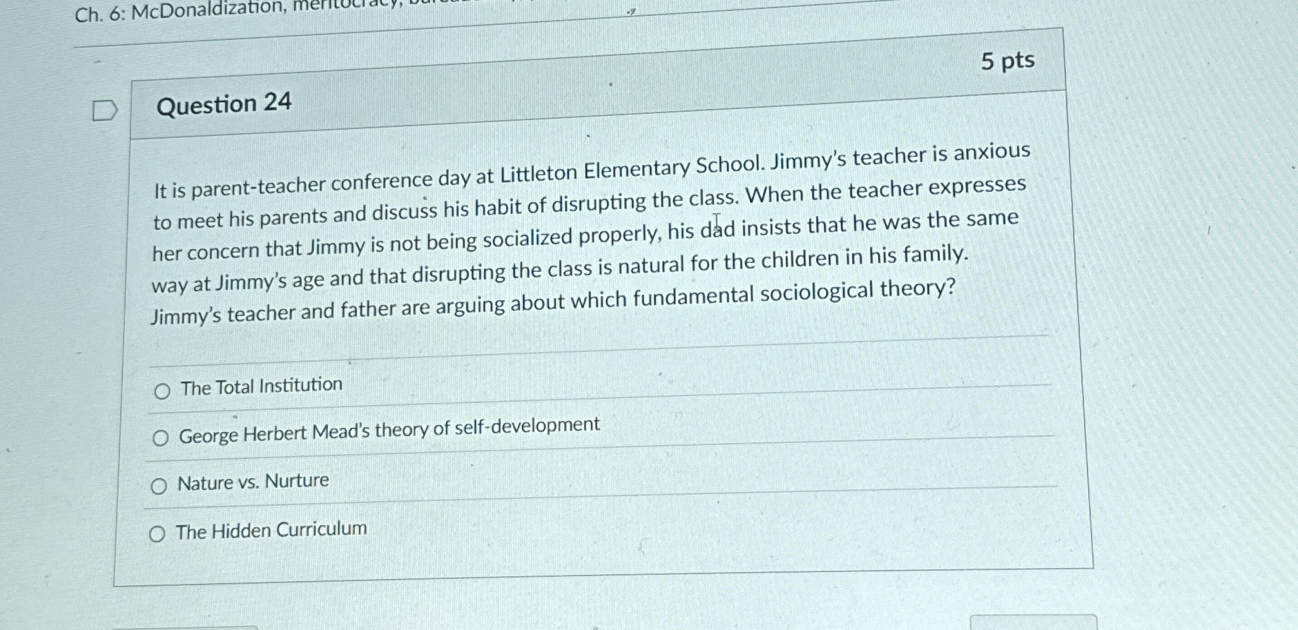 Solved Question 245 ﻿ptsIt is parent-teacher conference day | Chegg.com