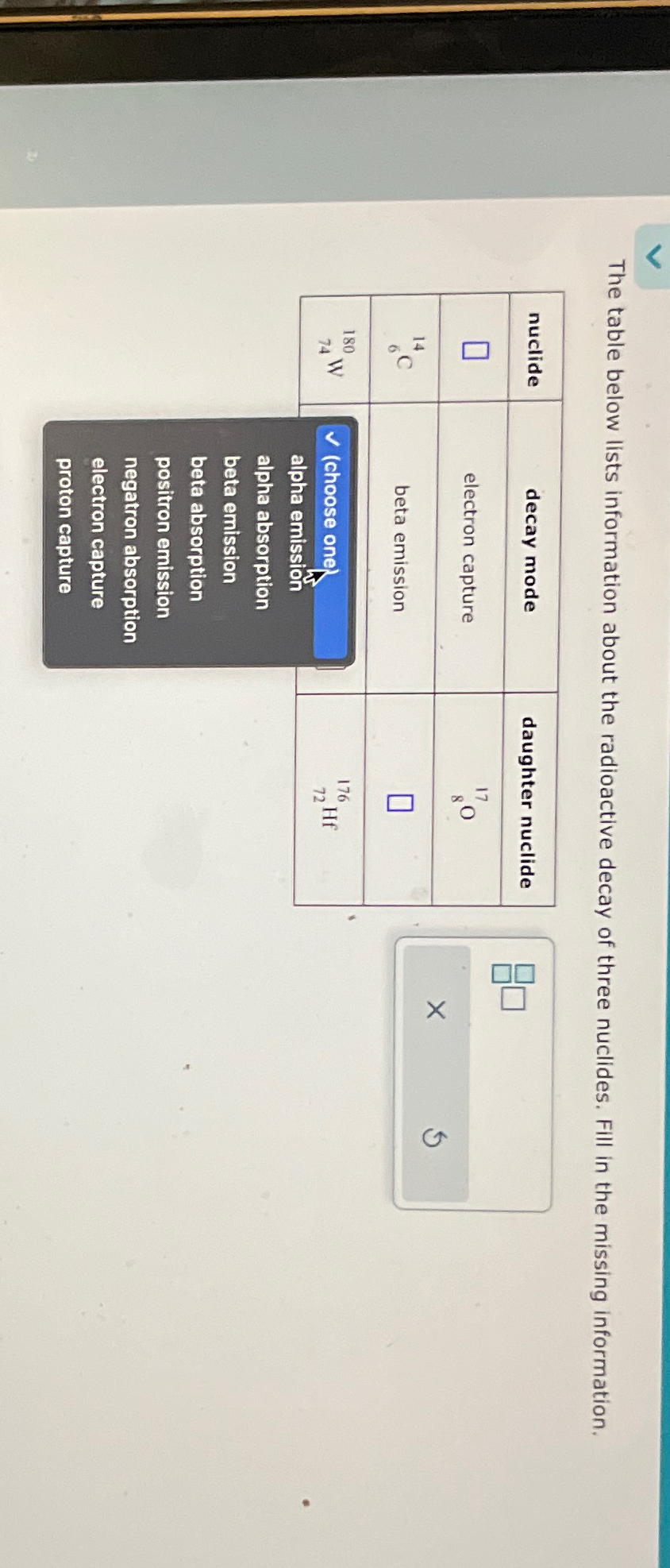 Solved The table below lists information about the | Chegg.com