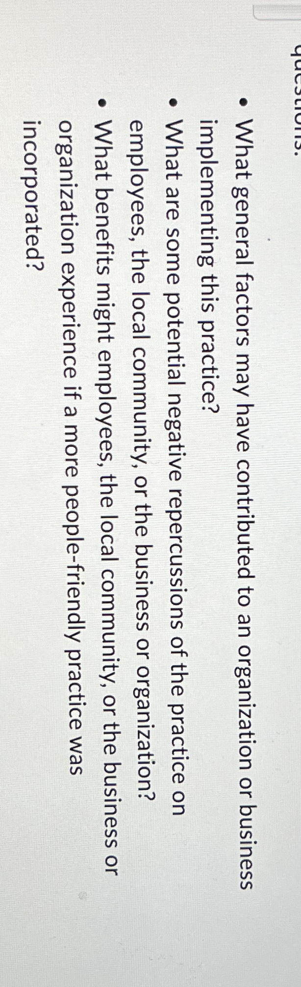 Solved What general factors may have contributed to an | Chegg.com