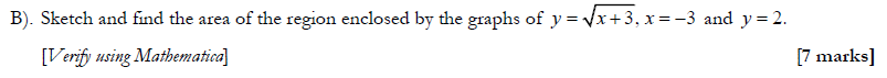 Solved B). ﻿Sketch and find the area of the region enclosed | Chegg.com