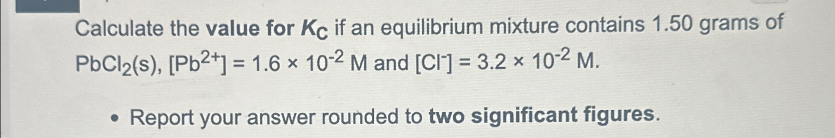 Solved Calculating the equilibrium constant for a reaction | Chegg.com