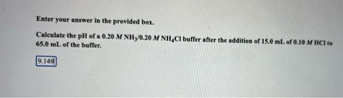 Solved Enter your answer in the provided box. Calculate the | Chegg.com