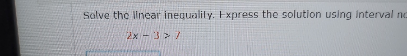 Solved Solve the linear inequality. Express the solution | Chegg.com