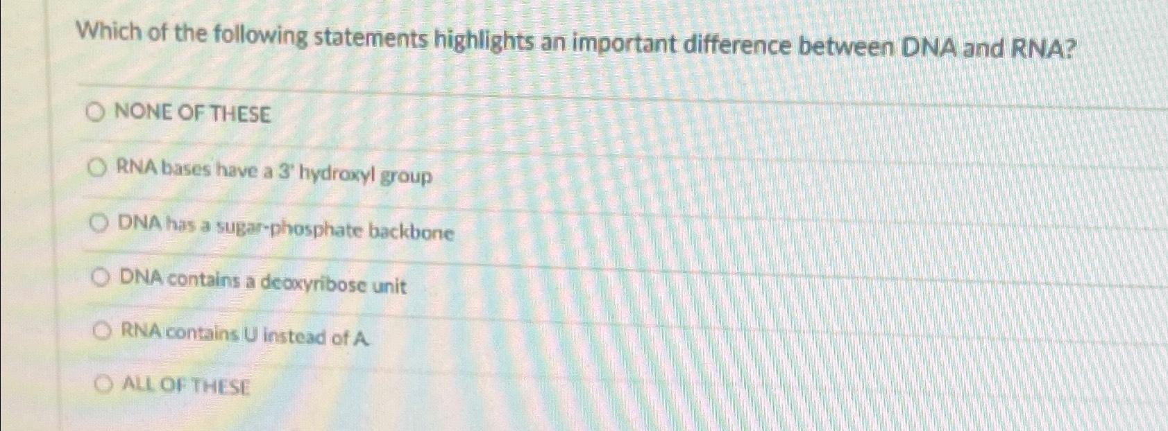 Solved Which of the following statements highlights an | Chegg.com