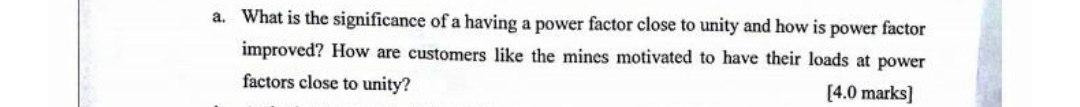 Solved a. What is the significance of a having a power | Chegg.com