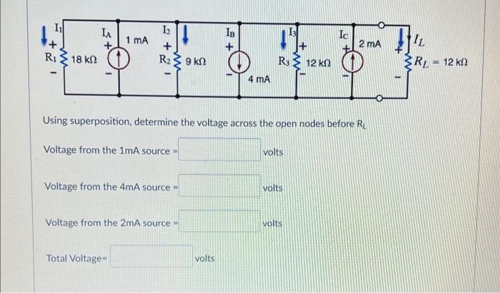 Solved Voltage from the 4 mA source = volts Voltage from the | Chegg.com