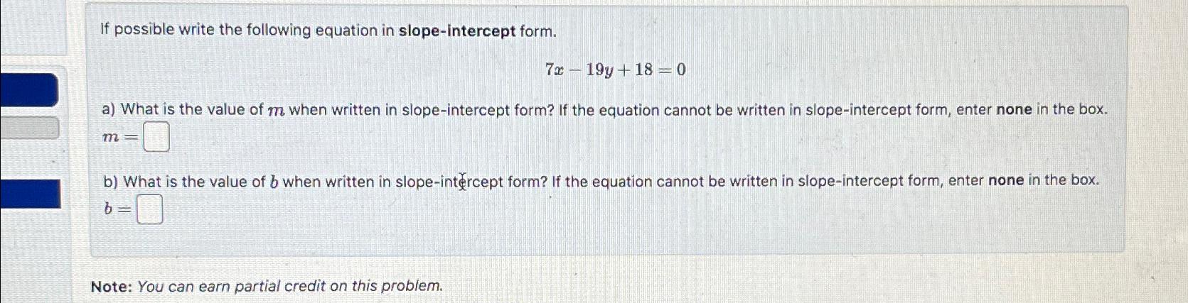 Solved If possible write the following equation in | Chegg.com