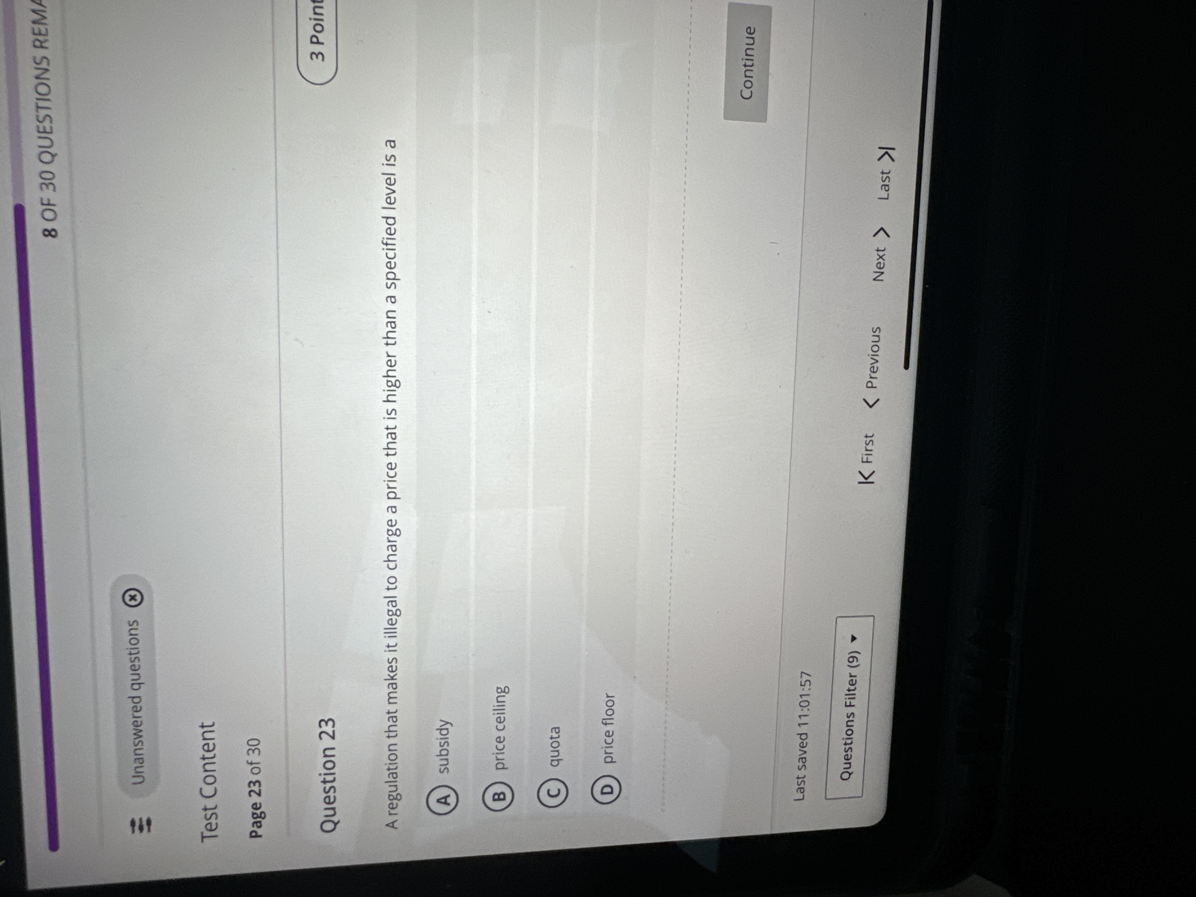Solved Question 23A regulation that makes it illegal to | Chegg.com
