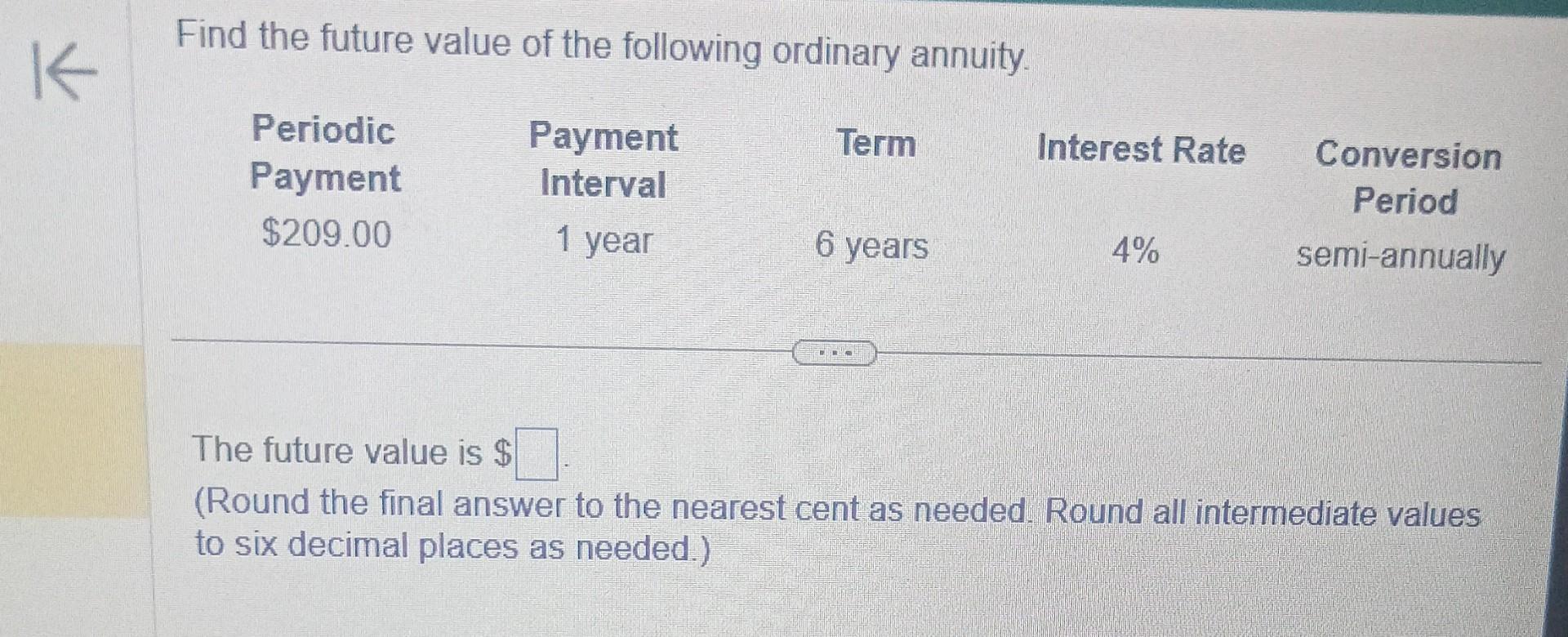 Solved Find the future value of the following ordinary | Chegg.com