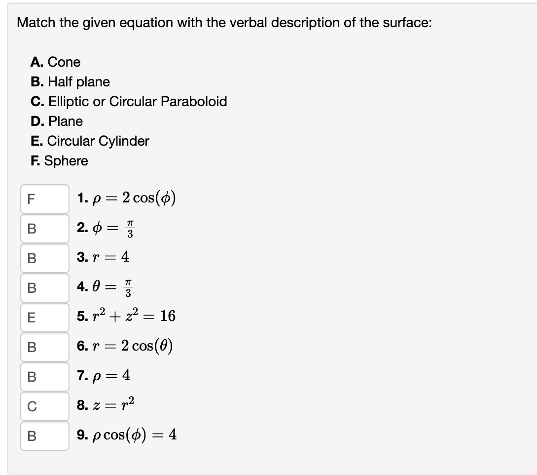 Solved Match the given equation with the verbal description | Chegg.com
