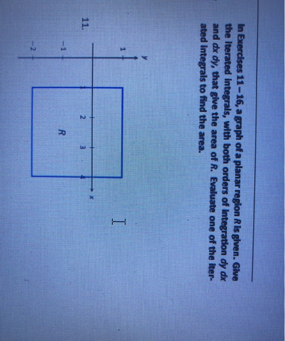 Solved In Exercises 11-16, a graph of a planar region R is | Chegg.com