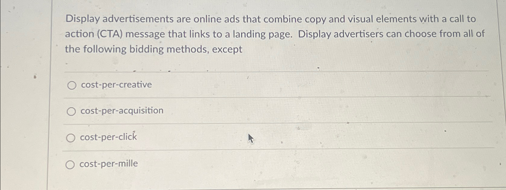 Solved Display advertisements are online ads that combine | Chegg.com